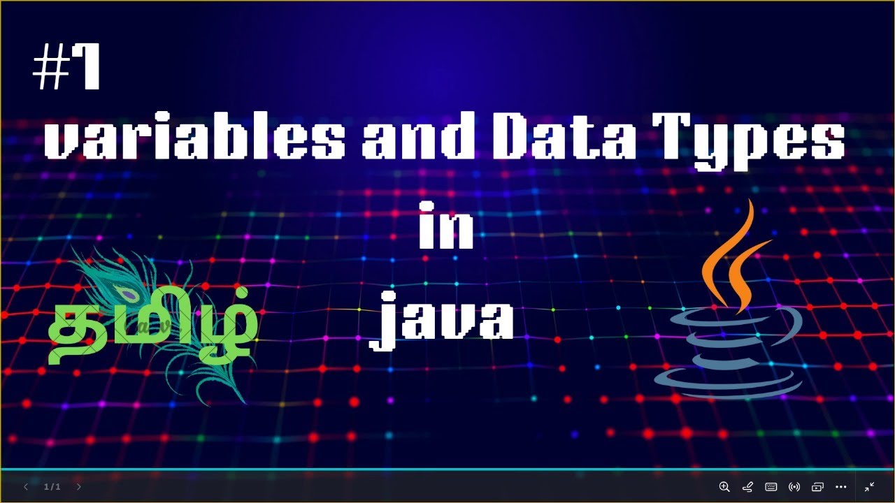 1 Java Variables And Datatypes Primitive And Non Primitive Java Tamil 4909