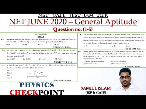 NET JUNE 2020 GENERAL APTITUDE- QUESTIONS (1 to 5) Detailed Solutions ...