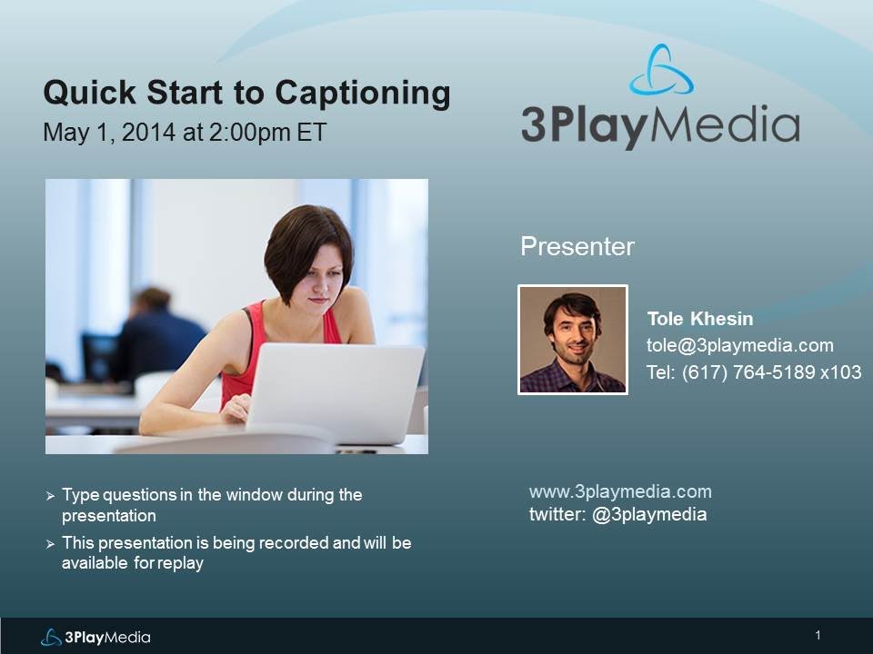Quick Start to Captioning Webinar - YouTube