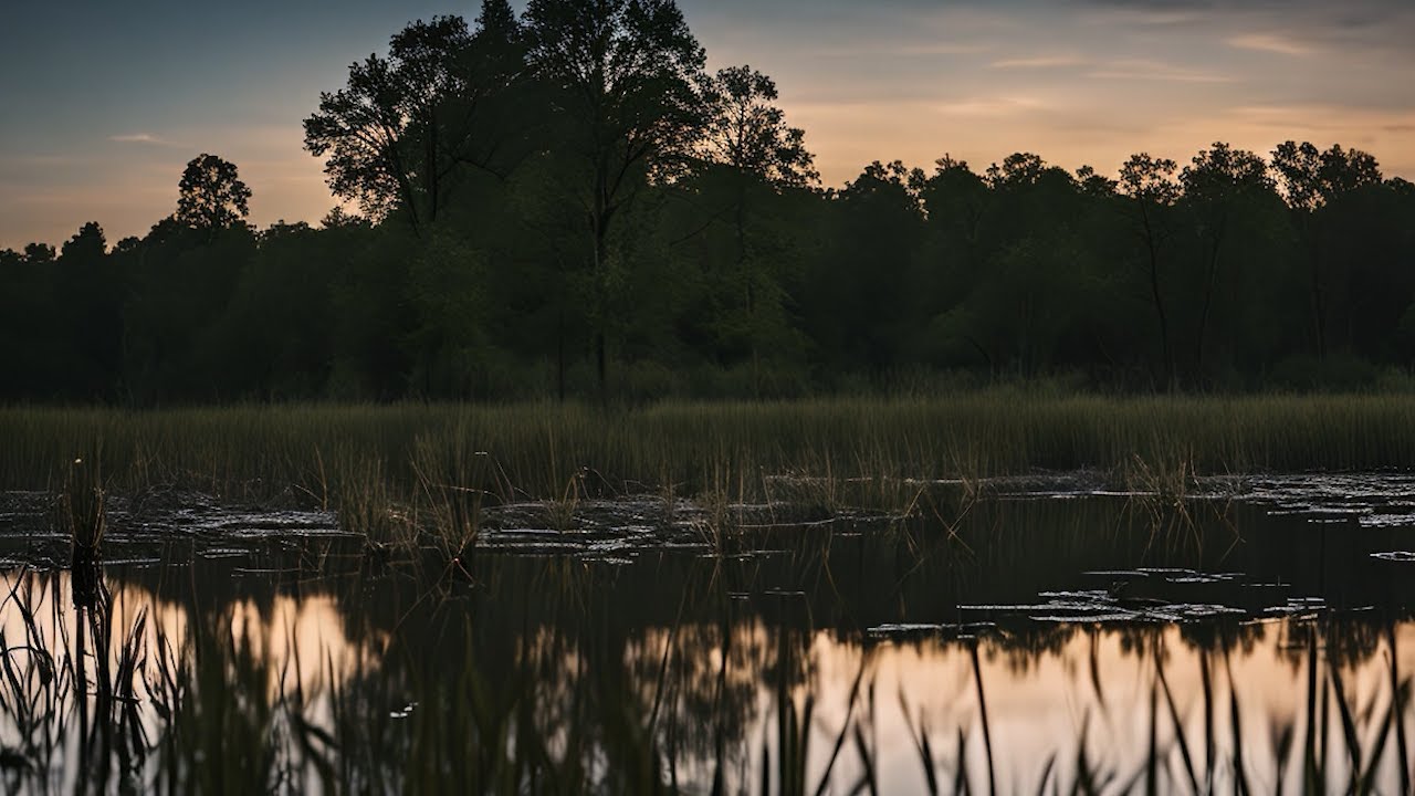 Relaxing Sleep Sounds (Swamp Sounds At Night) - Frogs, Crickets, Nature ...