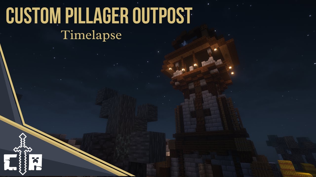 Custom Pillager Outpost in a burnt down forest | Minecraft Timelapse ...