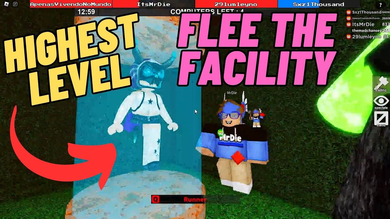 Playing Against the Highest Level in Flee the Facility! - YouTube