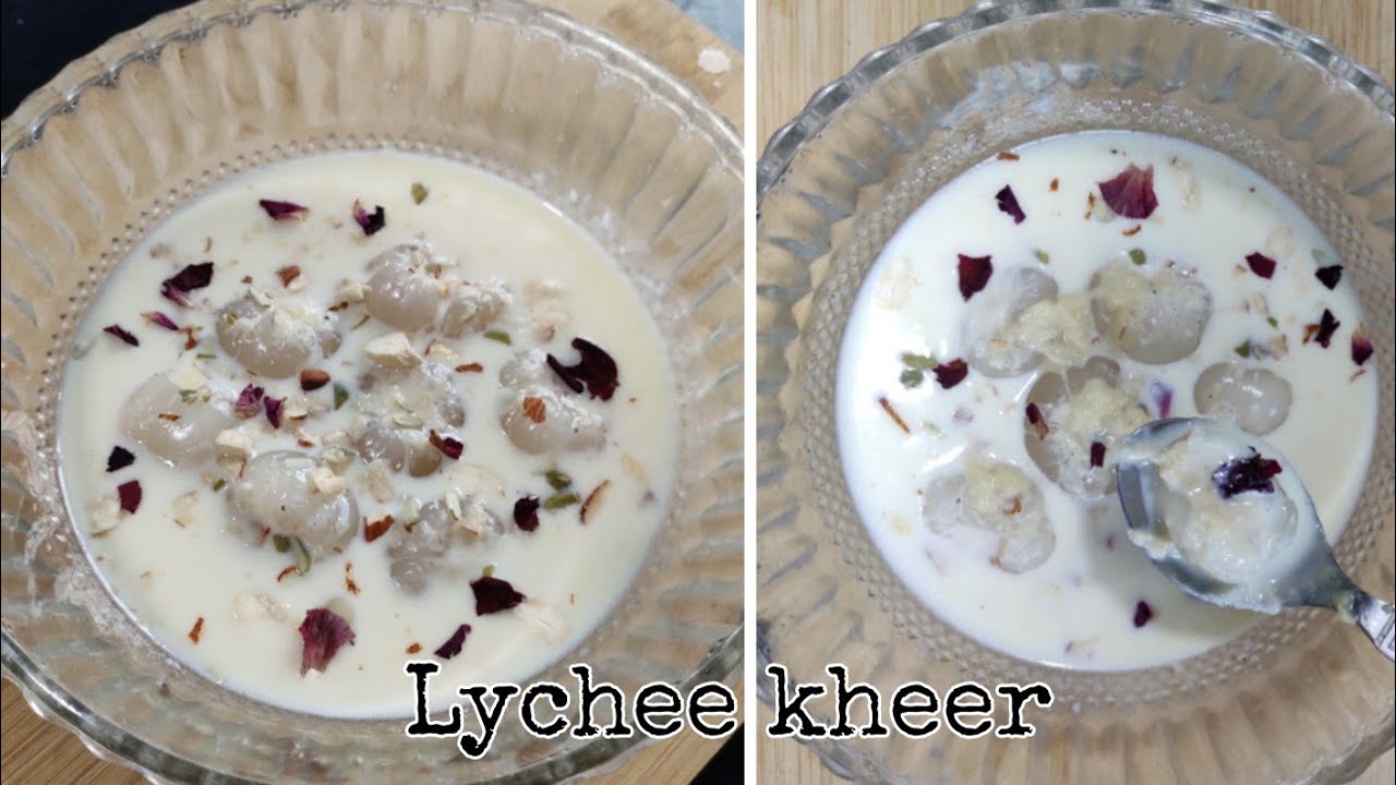 Lychee Rabdi Recipe|Lychee Rabri|Litchi Kheer|Stuffed Lychee Rabdi|Best ...