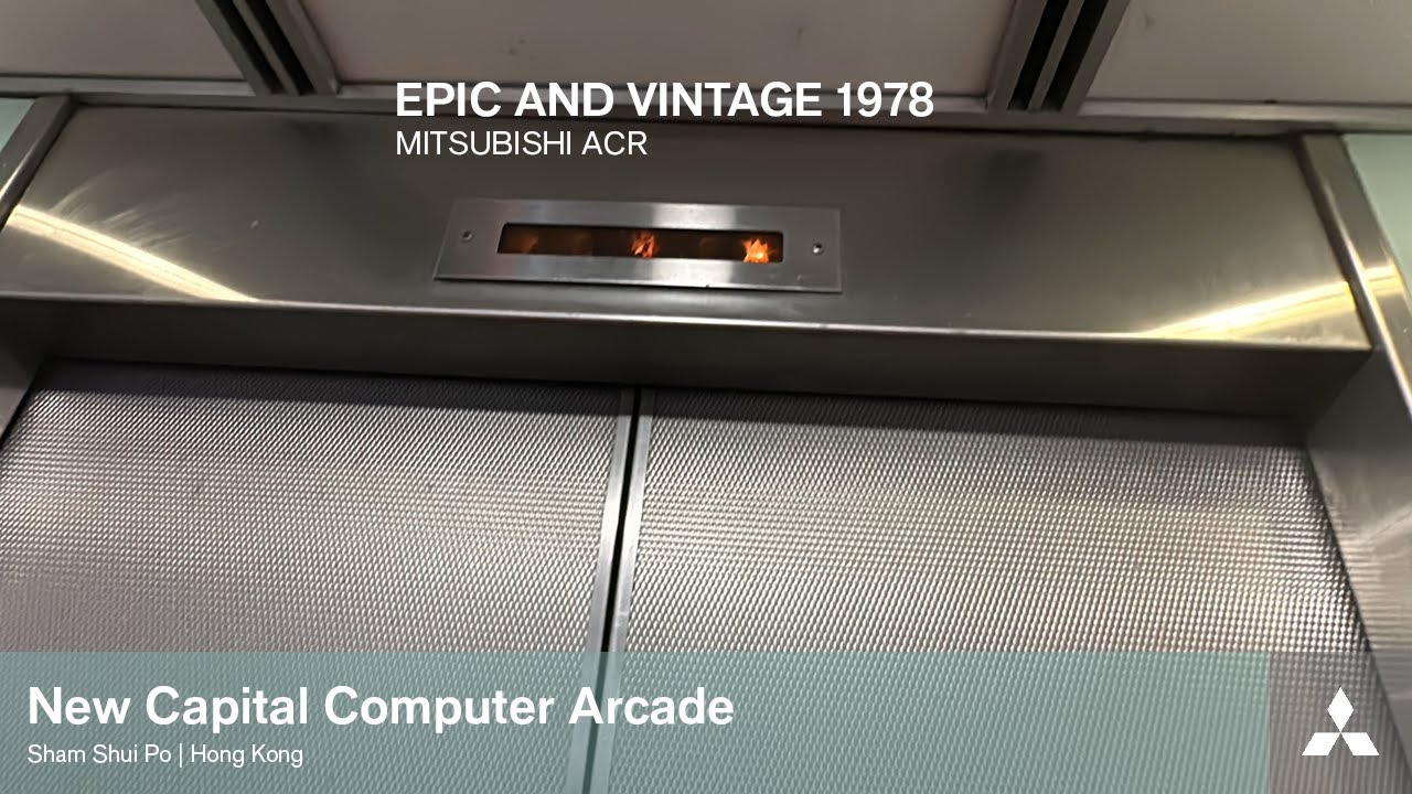 Vintage Mitsubishi ACR Traction Elevators - New Capital Computer Arcade - YouTube