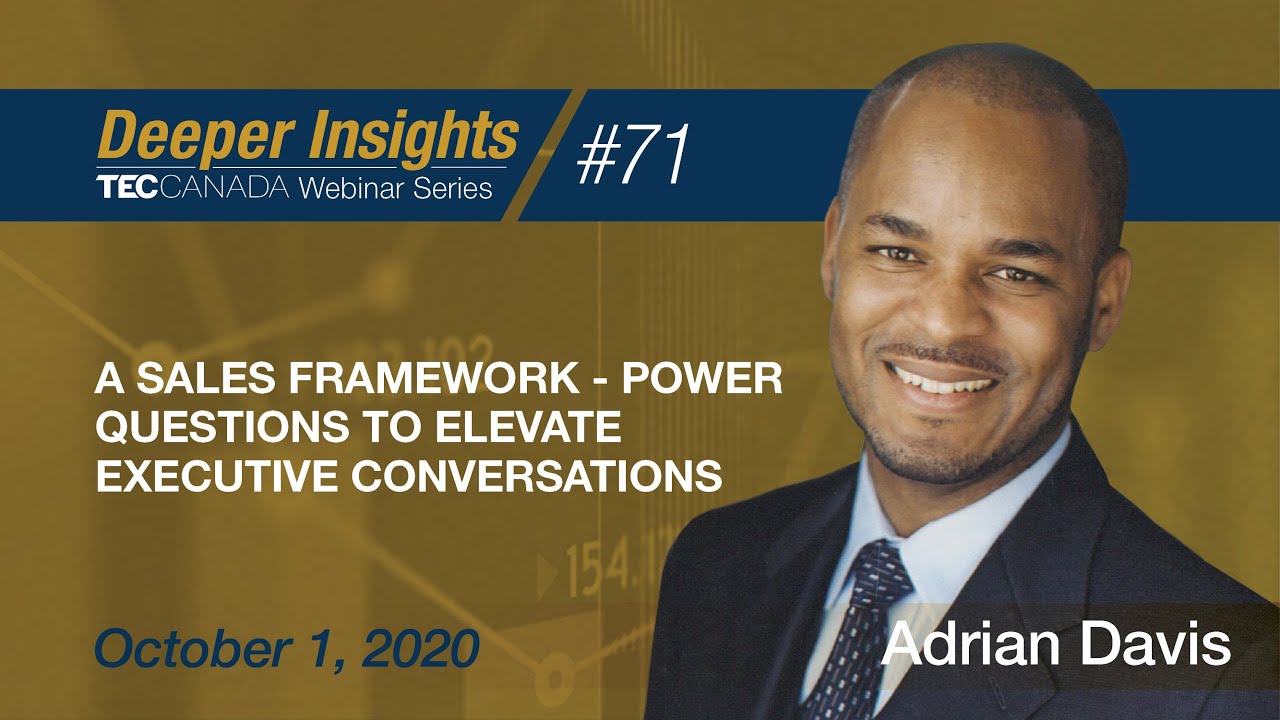 Adrian Davis A Sale Framework Power Questions To Elevate Executive ...