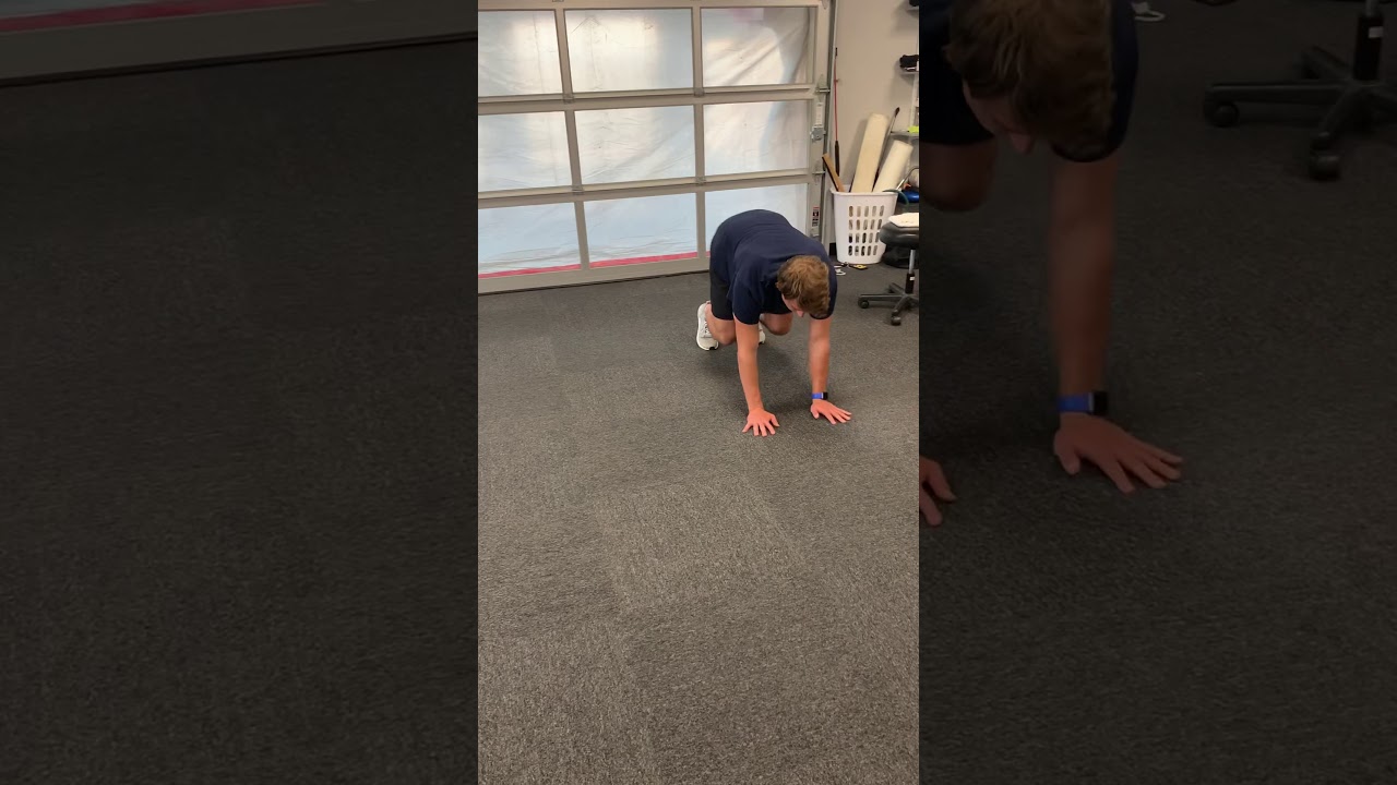 Bear crawl side with wide push-ups - YouTube