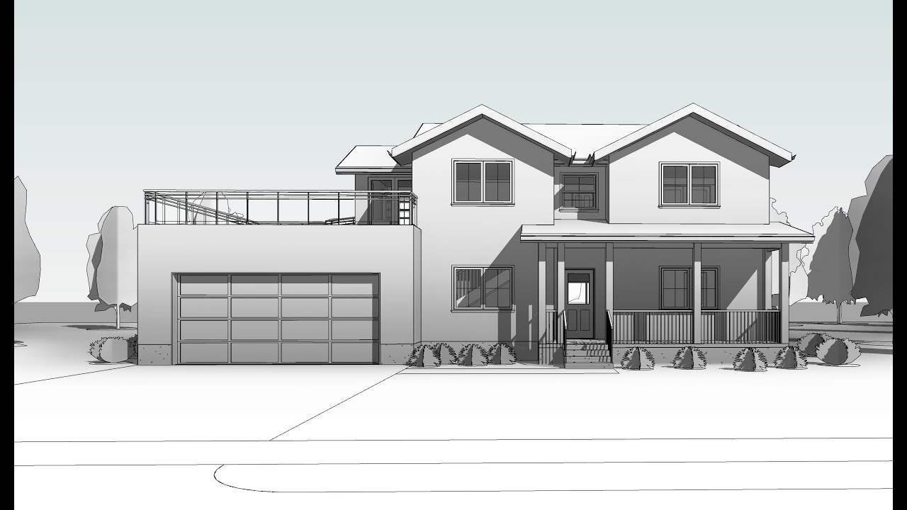 How to make/create a house in Revit - Part 4: Creating Stairs, Porch ...