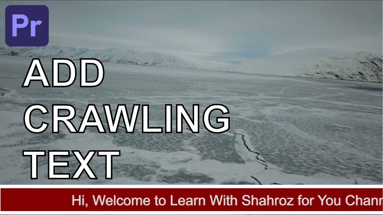 Crawling Text - Adobe Premiere pro cc - YouTube