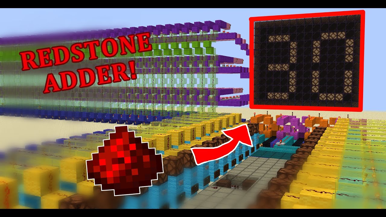 Redstone Addition Machine! - YouTube