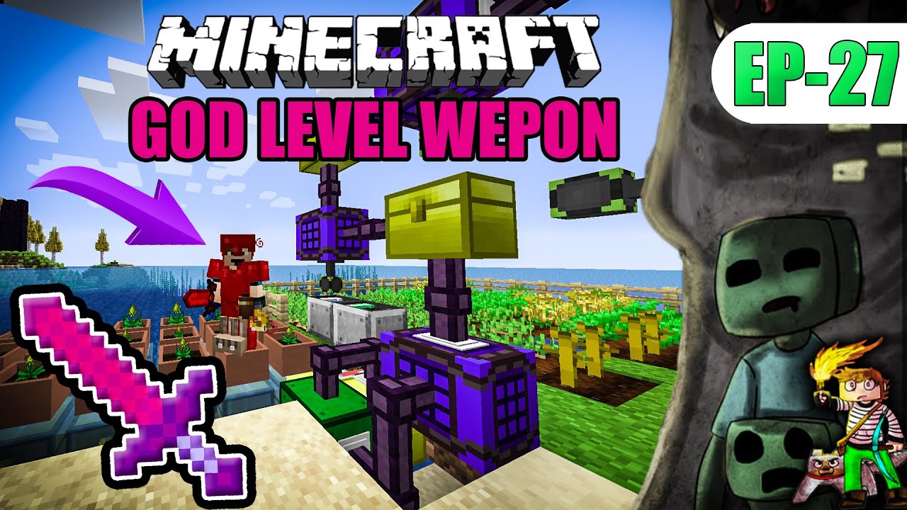 God Level Sword+Armor (OP Supremium Sword) MINECRAFT हिंदी 4x4gaming Ep ...