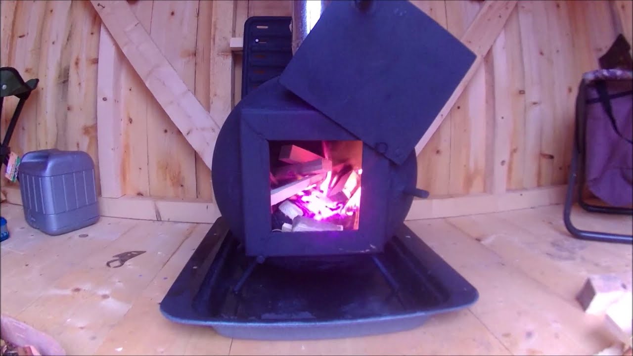 A stove for the Ice Fishing Shanty // Snowmobile Camper // Cooking ...