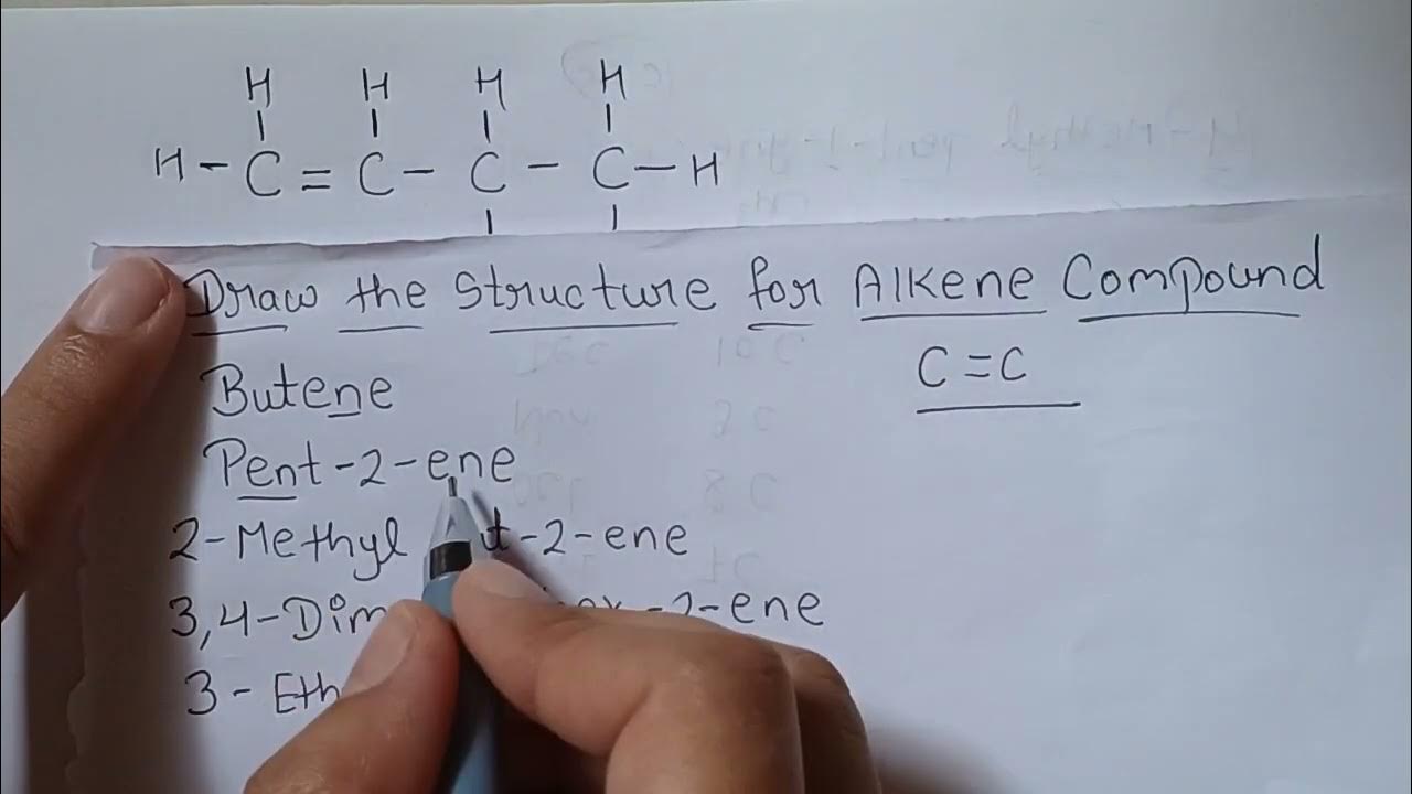 How to draw structure for alkene compounds || organic chemistry - YouTube
