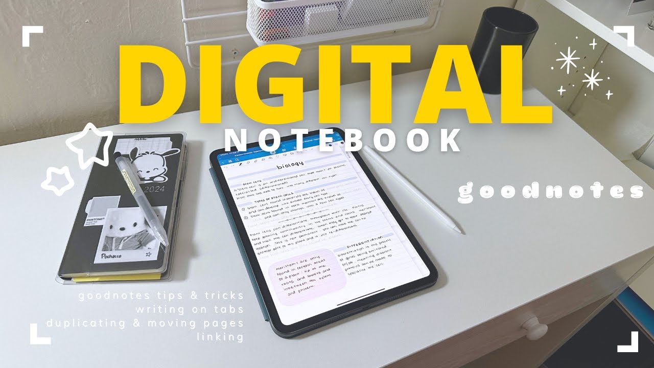 GoodNotes Digital 9 subject notebook - tips & tricks, labeling tabs ...