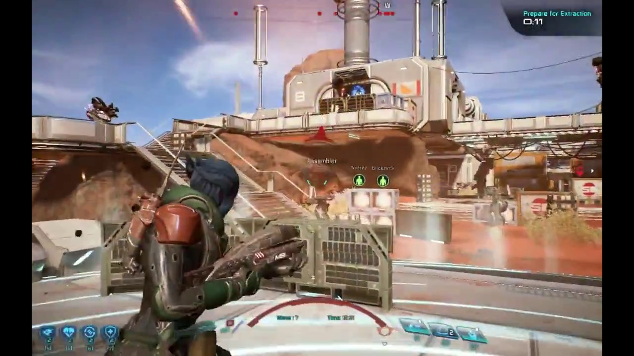 Mass Effect Andromeda Asari Huntress Multiplayer Gameplay - YouTube