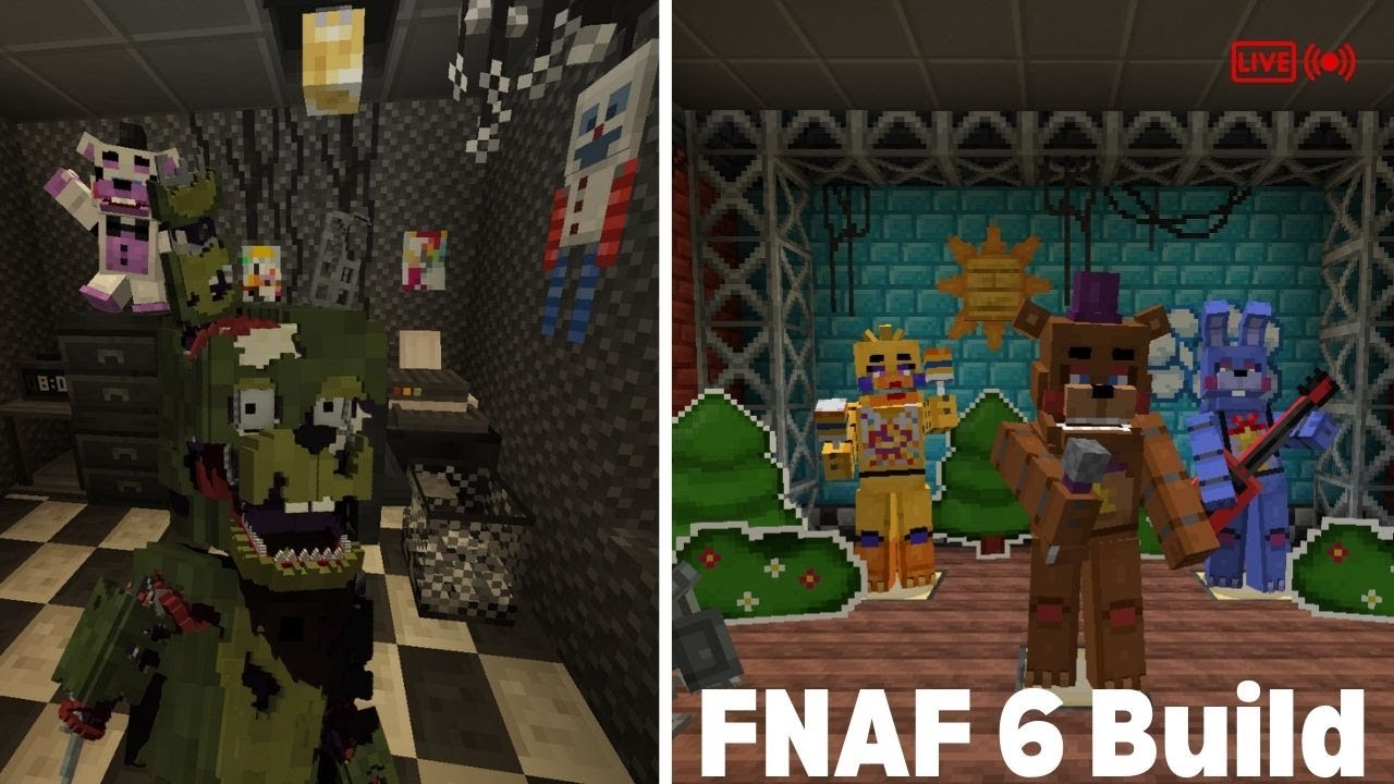 Building FNAF 6 Pizza Simulator in Minecraft! (Managment Wanted Mod ...
