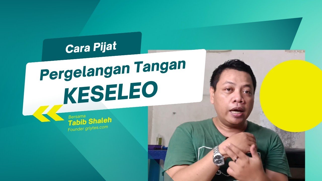 CARA PIJAT PERGELANGAN TANGAN KESELEO - CARA PIJAT CEDERA PERGELANGAN TANGAN | TUTORIAL PIJAT ...