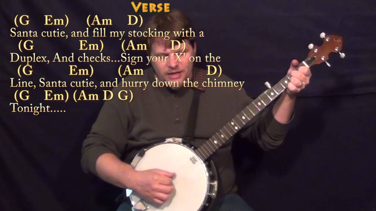 Santa Baby (CHRISTMAS) Banjo Cover Lesson in G with Chords/Lyrics - YouTube