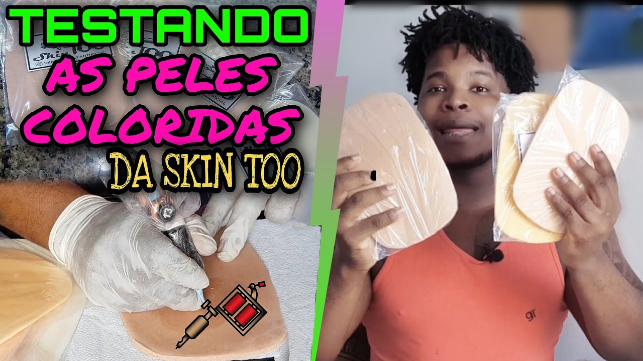 TESTANDO AS PELES ARTIFICIAIS COLORIDAS DA SKIN TOO /PELES PARA TREINO ...