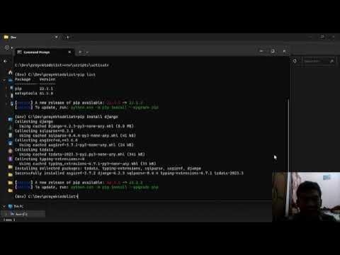 Cara membuat project dengan Framwork DJANGO menggunakan aplikasi Python ...