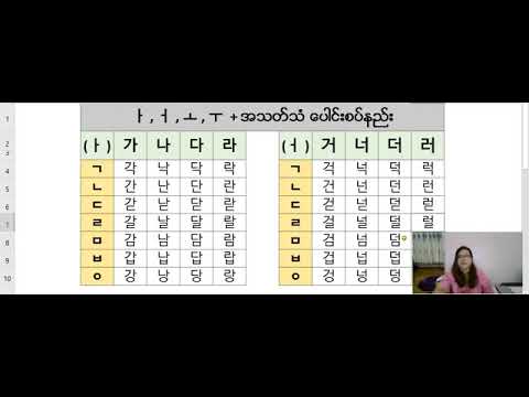 Pre Basic Class Episode 18 အသတ်သံနှင့် ㅓ သရပေါင်းစပ်ခြင်း - YouTube