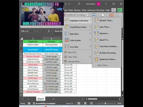 Conditional Formatting in excel #yt #shorts #exceltech #exceltips #exceltricks - YouTube