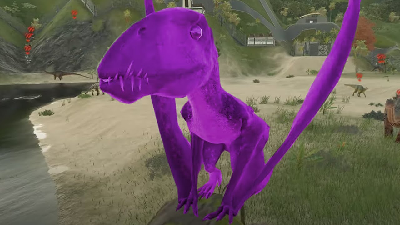 BIG HEAD dimorphodon Dinosaur eating fish 4K video -for kids to WATCH ...