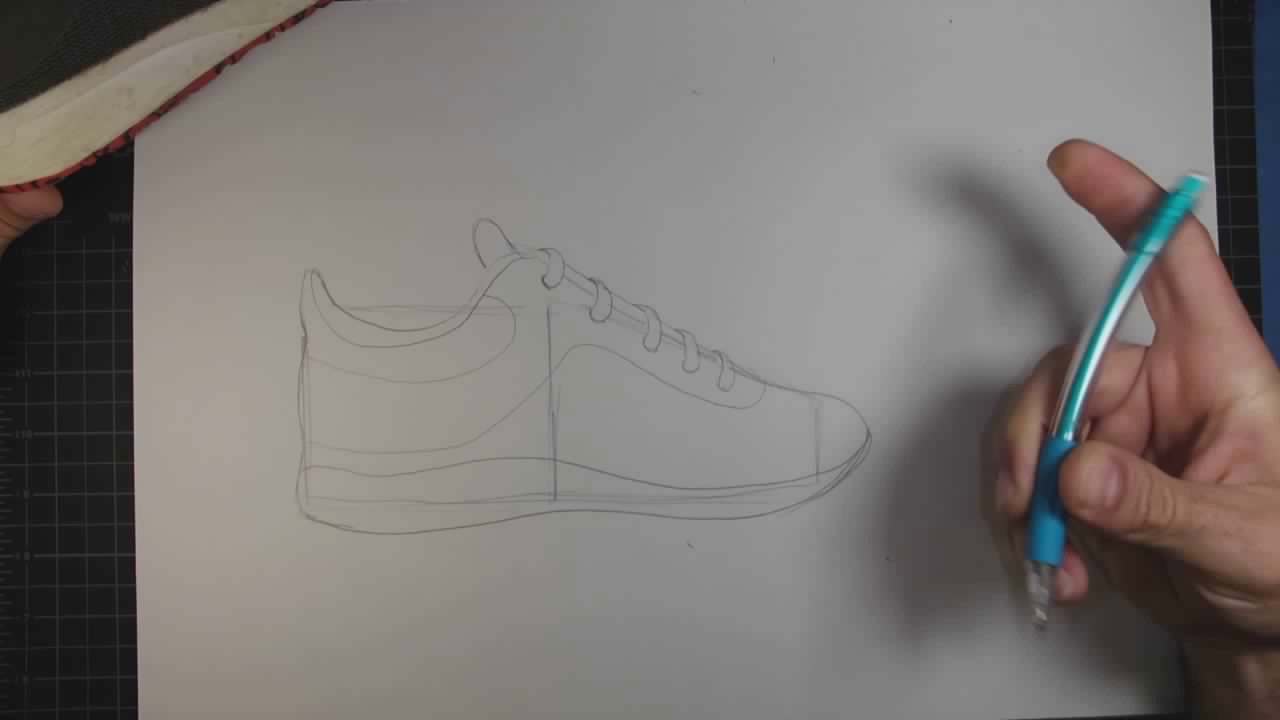 How to Draw a Your Shoe in the Profile View Using Just 2 basic Shapes ...