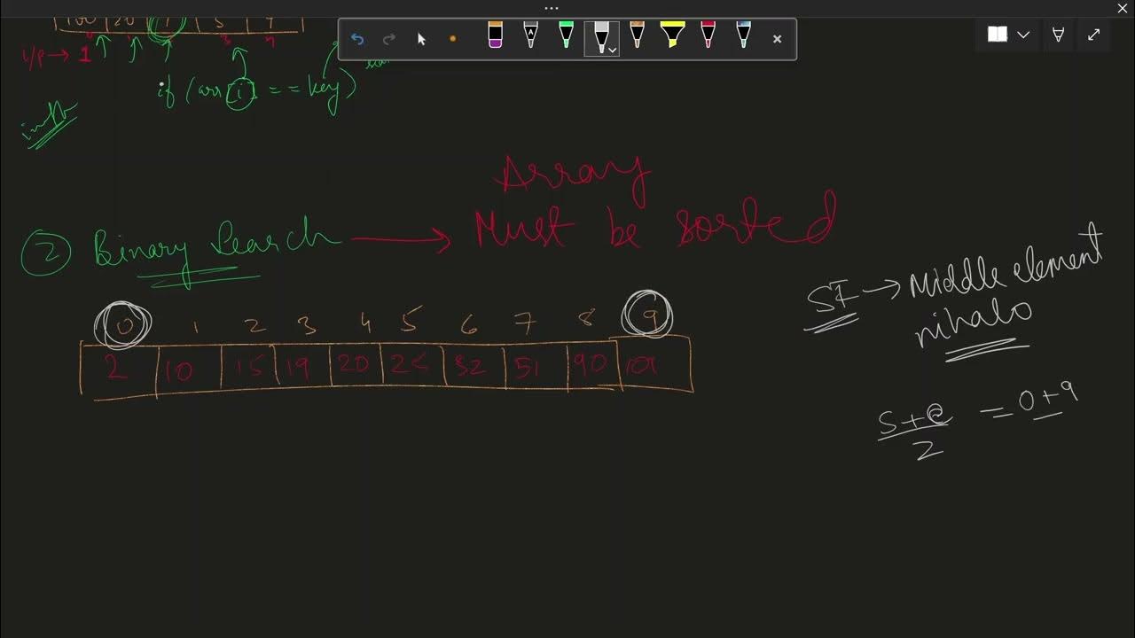 Searching in C || Linear and Binary Search in C || Part-2 Arrays in C - YouTube