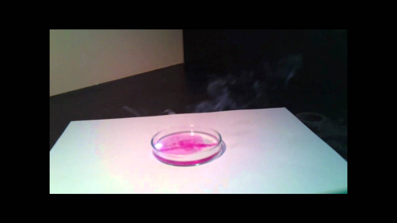 Reaction of potassium with water - YouTube