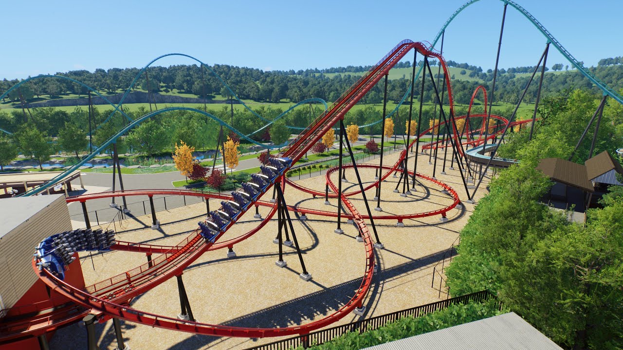 Georgia Scorcher Six Flags Over Georgia Recreation Planet Coaster 2 POV ...