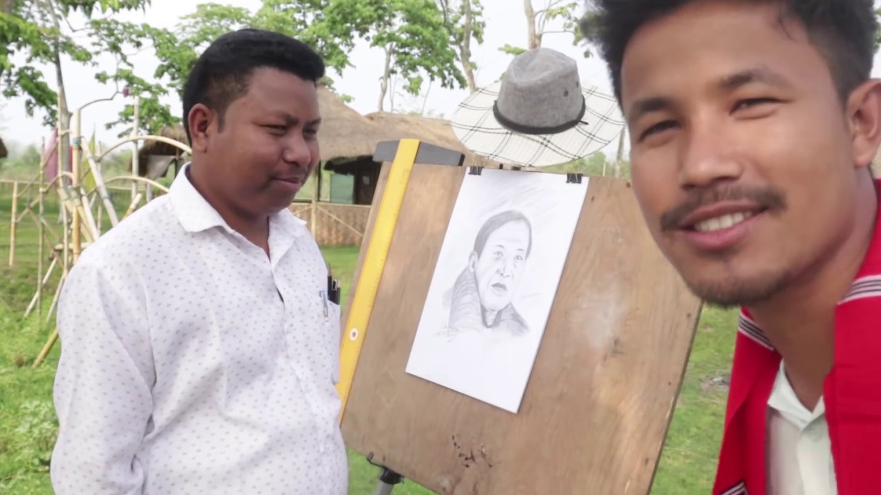 Live Drawing.. 10 মিনিটৰ ভিতৰত সম্পুৰ্ণ ৰূপ Agom Migang Taburam Taid ...