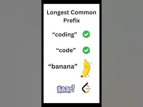 Leetcode 14 - Longest Common Prefix 0ms #Coding #DSA #Maths - YouTube