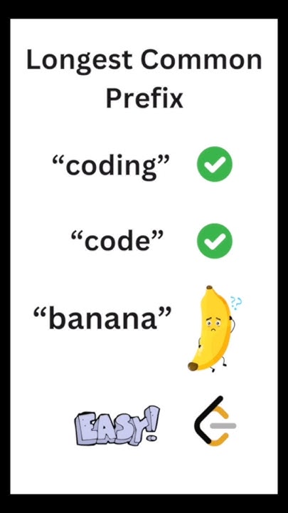 Leetcode 14 - Longest Common Prefix 0ms #Coding #DSA #Maths - YouTube