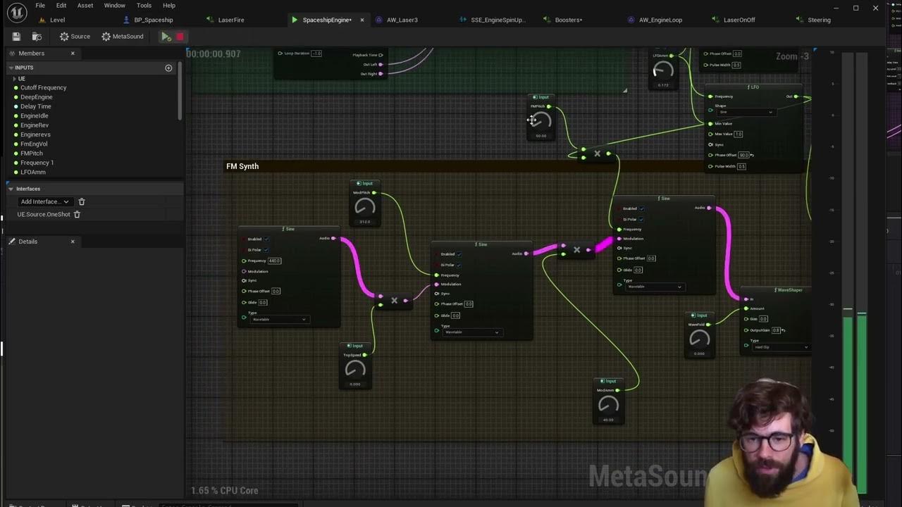 Unreal Metasounds FM Engine Demo - YouTube
