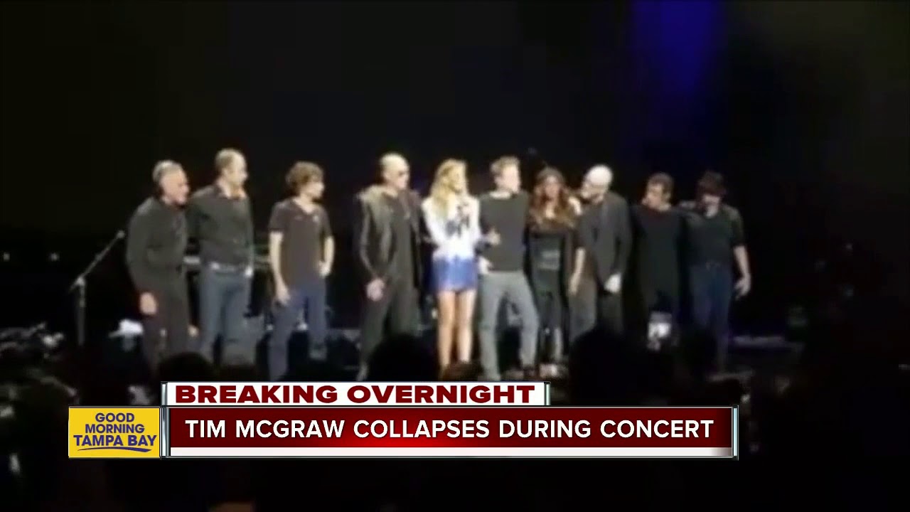 Tim McGraw collapses on stage during Ireland performance - YouTube
