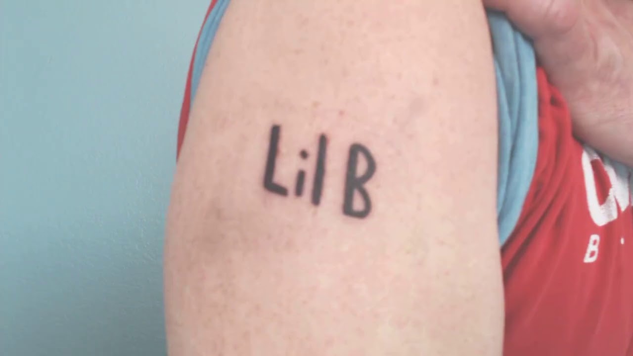 MAN GETS LIL B TATTOO - YouTube
