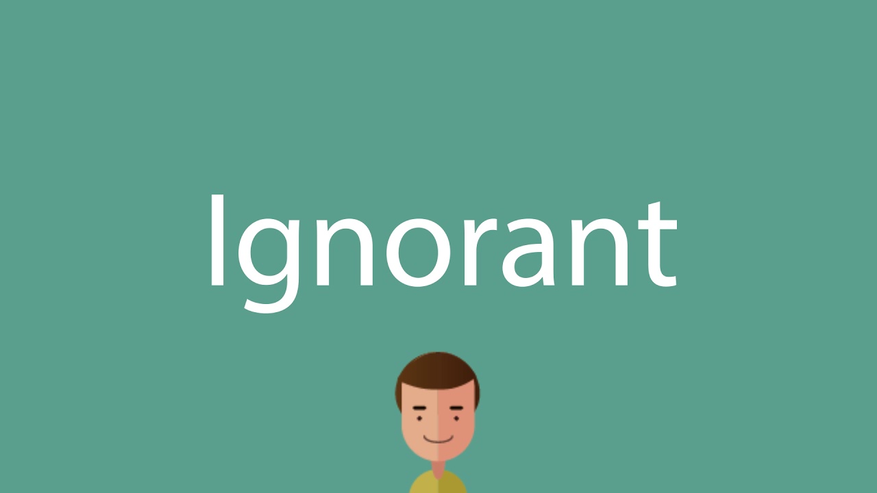 Ignorant pronunciation - YouTube