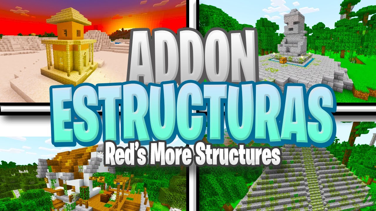 ADDON de ESTRCUTURAS para MINECRAFT PE 1.18 * Red’s More Structures * MODS para MINECRAFT PE 1. ...