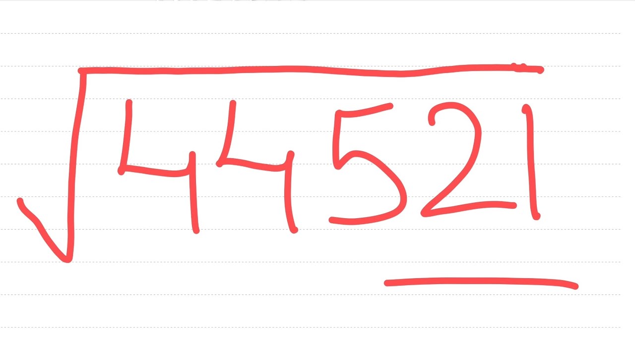 Square Root Of 44521 YouTube