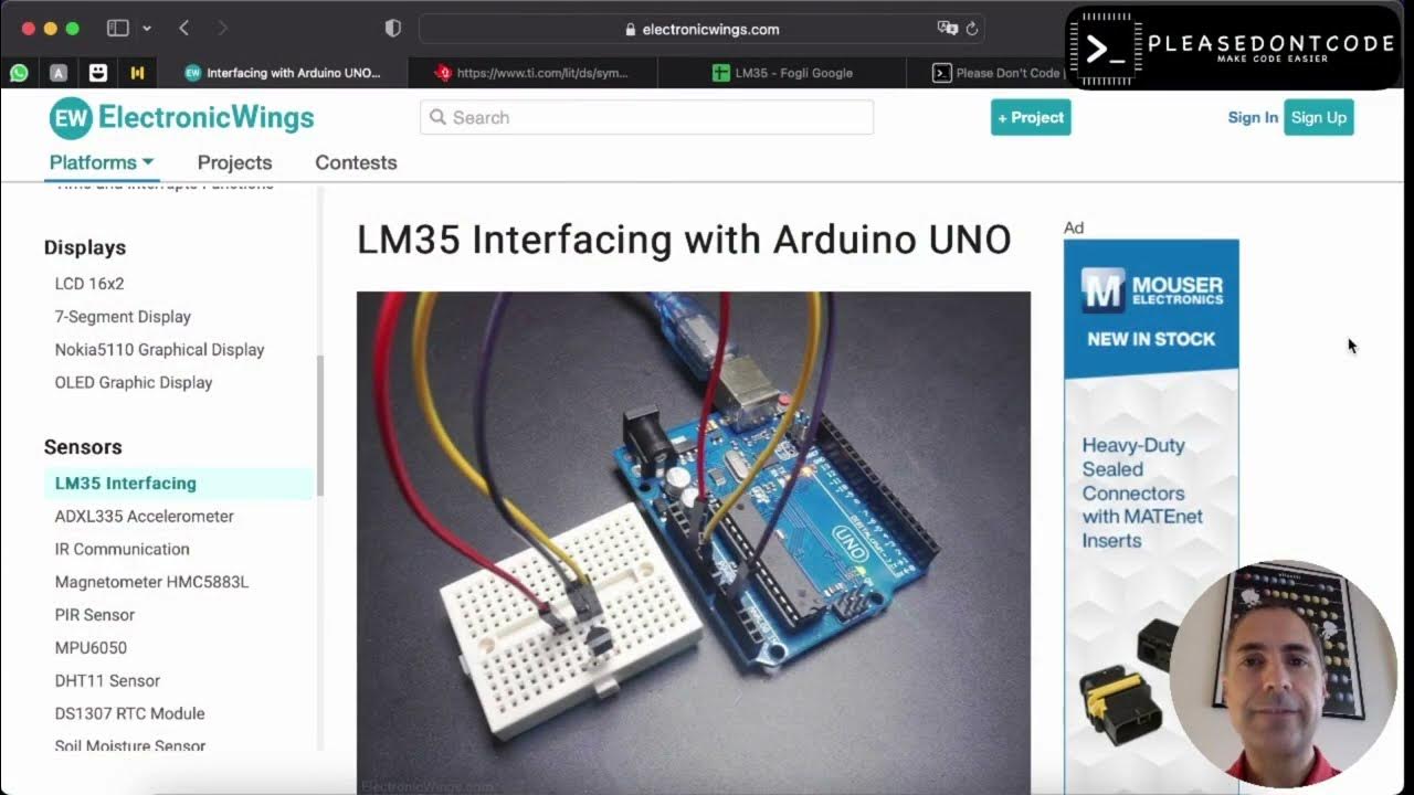Pill 2 - LM35 Temperature Sensor: Setting Up Analog Input - YouTube