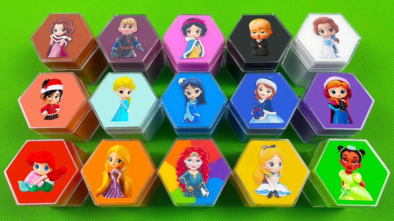 Looking For Disney Princesses Slime With Mini Hexagon Coloring! Slime ...