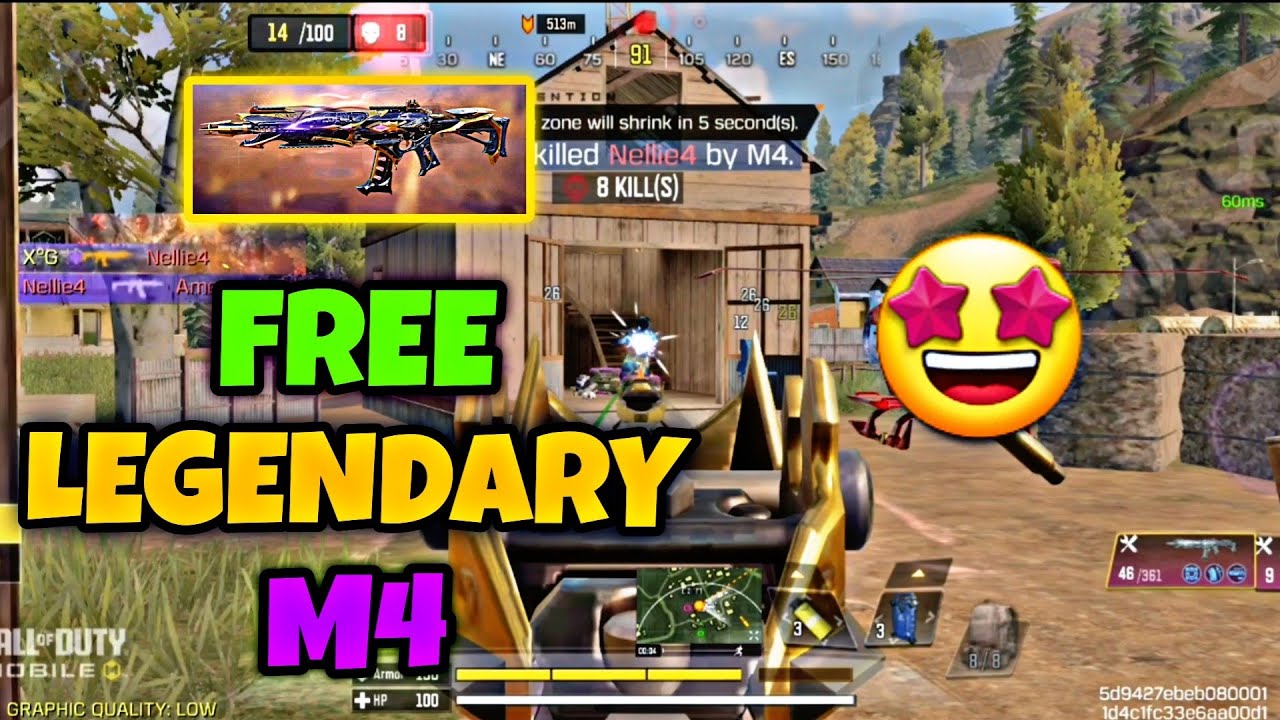 COD MOBILE : Free Legendary M4 Skin And How To Get It / Solo VS Squad ...