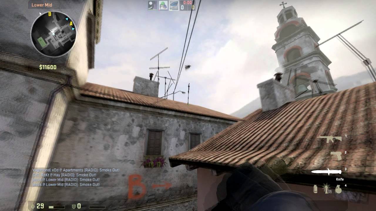 Smoke CT spawn from T slope (t spawn) | de_inferno | CSGO - YouTube