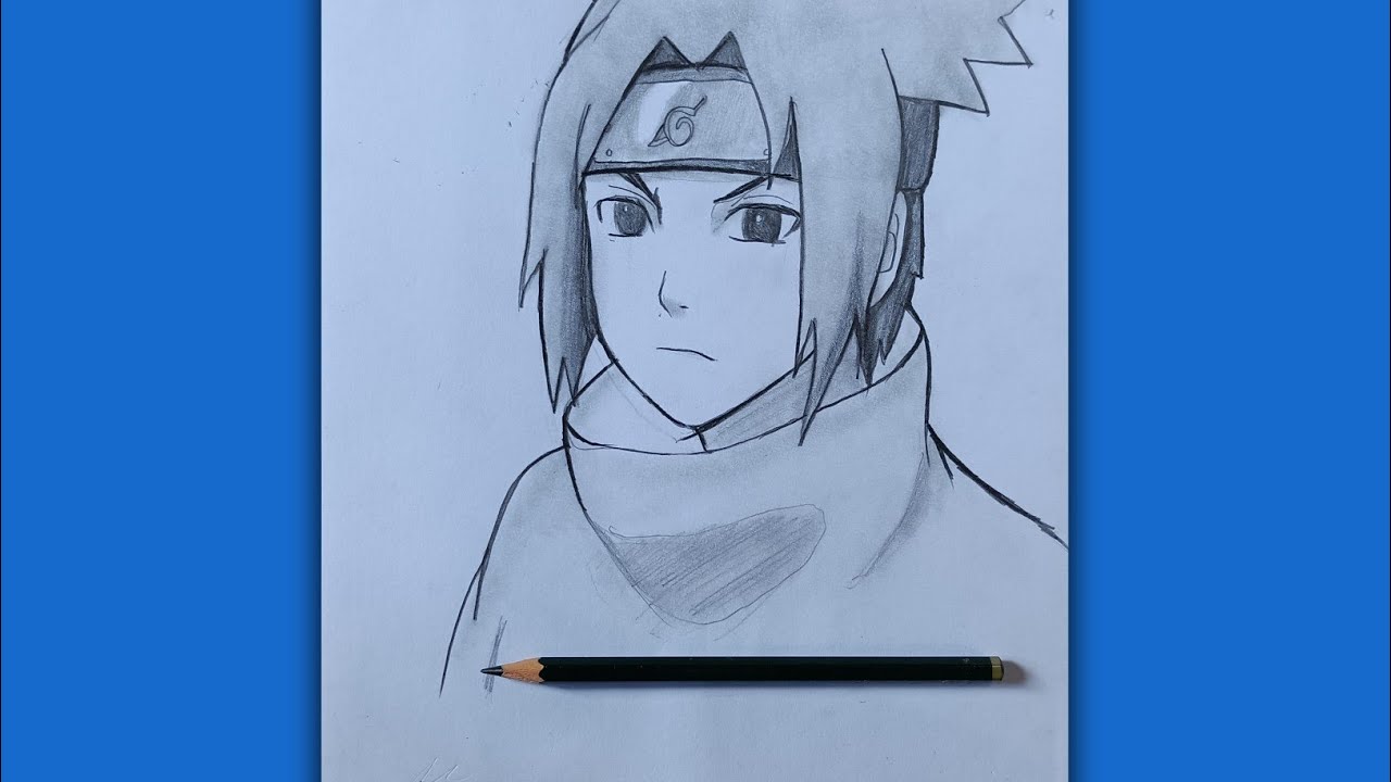 How To Draw Sasuke Uchiha Step by Step | Easy Drawing Anime - YouTube