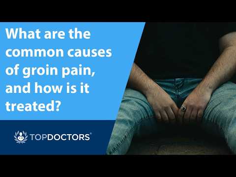 What are the common causes of groin pain, and how is it treated?