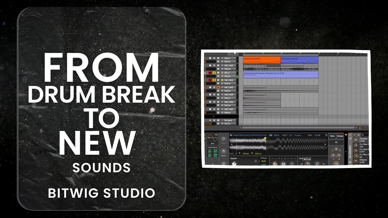 Bitwig Sound Design | Drum Break to new sounds. - YouTube