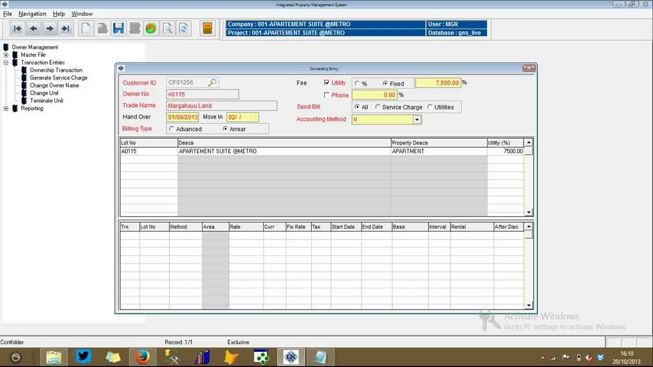 service charge entry tutorial - YouTube