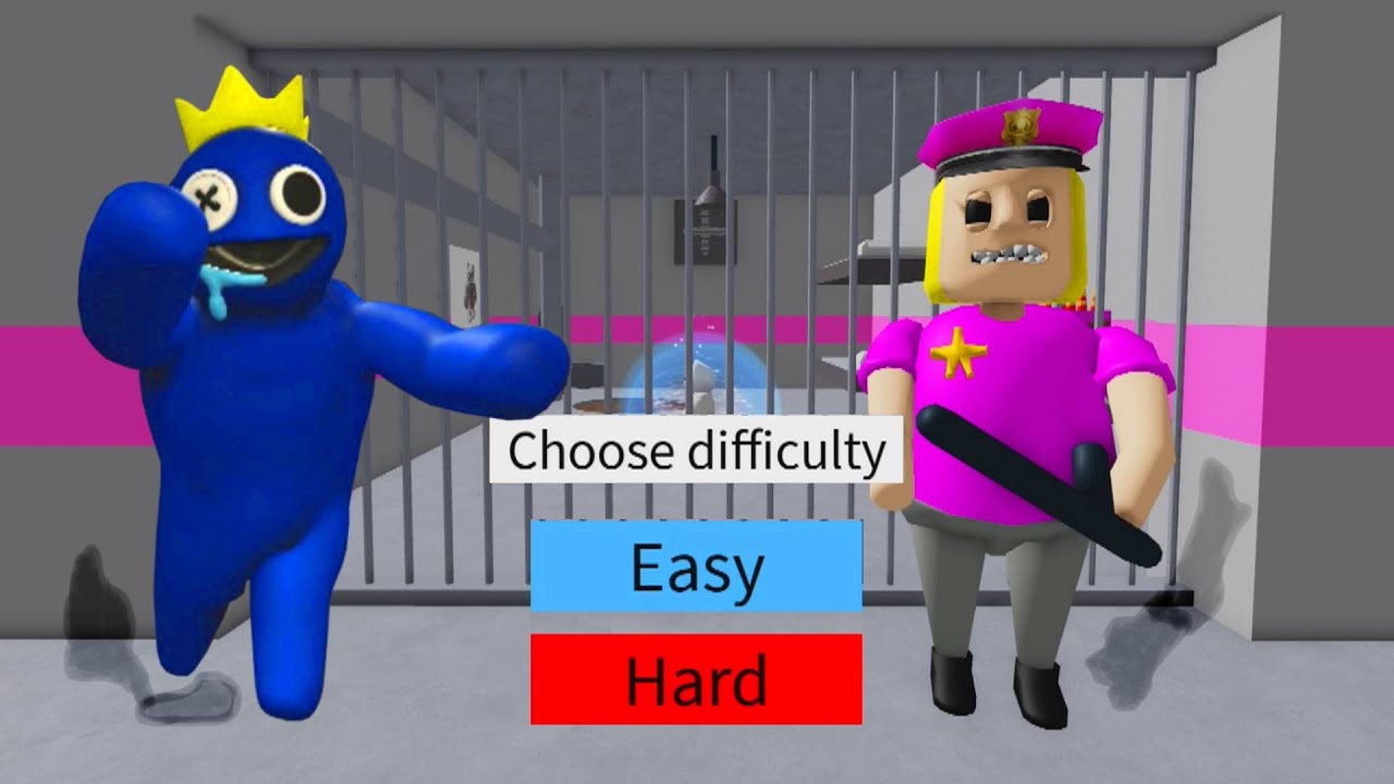 POLICE GIRL PRISON RUN! (Scary Obby) HARD MODE Full Gameplay ...