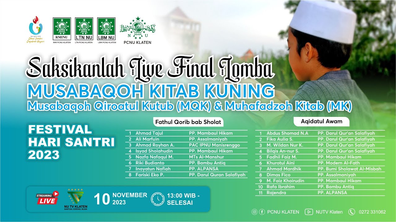 🔴(LIVE) FINAL LOMBA MUSABAQOH KITAB KUNING "Musabaqoh Qiroatul Kutub ...
