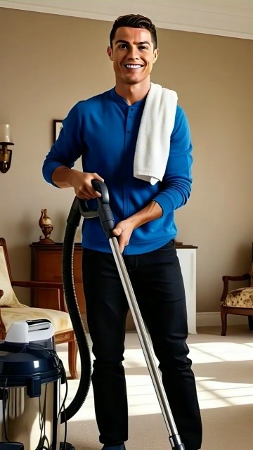 Ronaldo cleaning his house #cleaning #home #house - YouTube